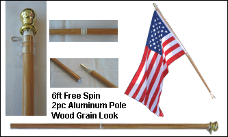Free Spin Flag Poles- from $6.95 ea